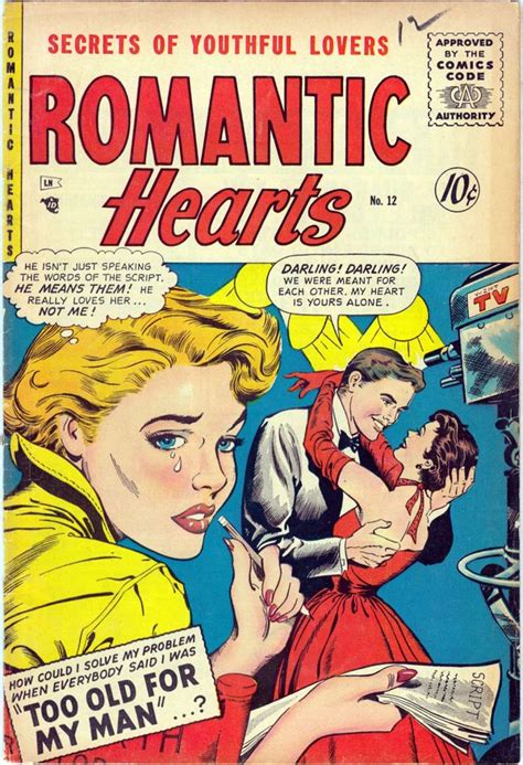 Comic Book Cover For Romantic Hearts 12 Romantic Comics Pop Art