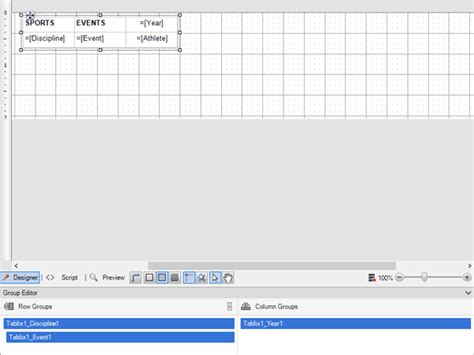 using tablix to create an interactive drill through report activereports