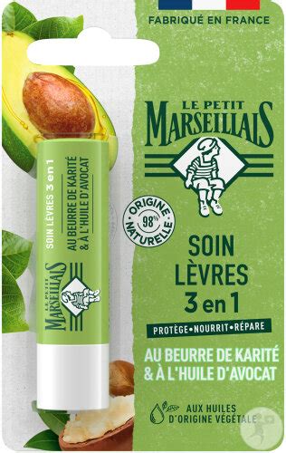 Le Petit Marseillais Soin Lèvres 3 En 1 Karité Avocat Stick 4 9g