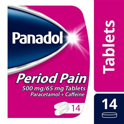 Panadol Period Pain Paracetamol Caffeine Tablets 14 Tablets