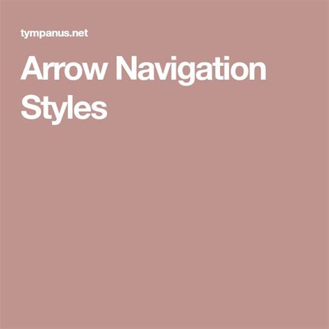 Arrow Navigation Styles