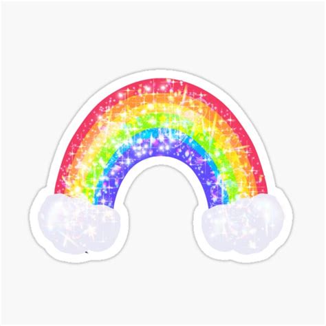 Glitter Rainbow Sticker For Sale By Jellymelo Redbubble