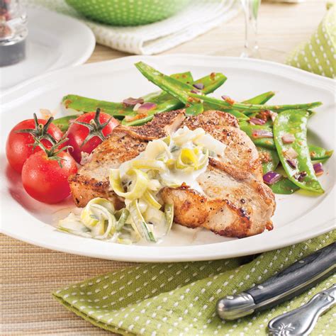 Côtelettes De Veau Faciles Sauce Poireaux Et Moutarde 5 Ingredients