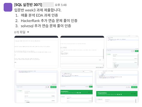SQL 데이터 분석 캠프 마스터반