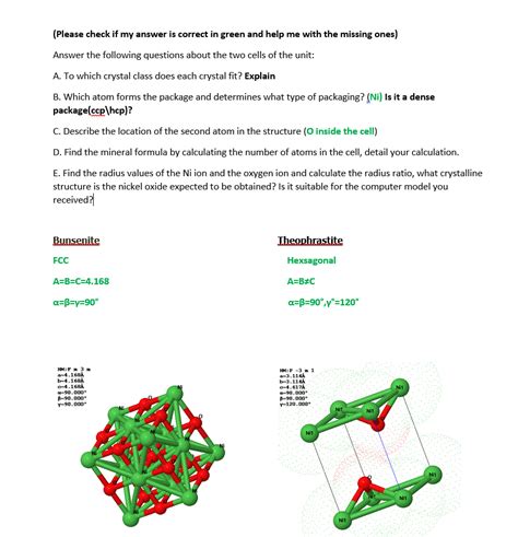Solved Please Check If My Answer Is Correct In Green And