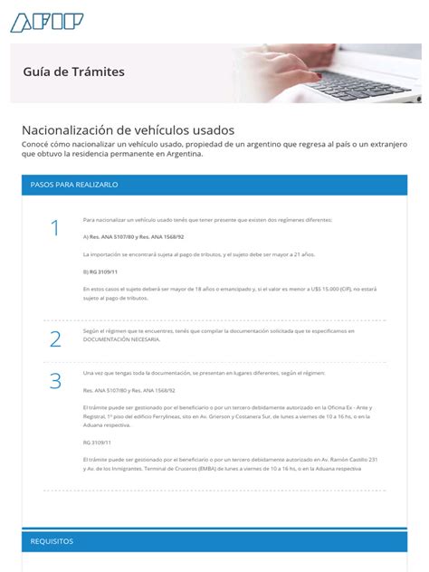Gtnacionalización De Vehículos Usados Pdf