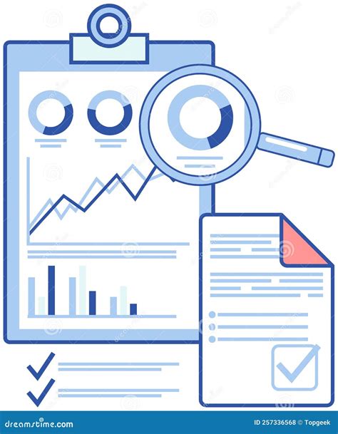 Financial Accounting And Work With Statistics Concept Business Process Diagram In Magnifier