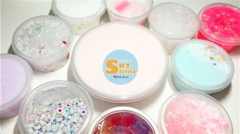 하늘슬라임 5만원 랜덤박스 후기 슬라임 리얼사운드 총 11개의 슬라임 설명참고 Youtube