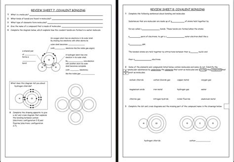 Chemical Bonding Gcse Science Revision Bundle Teaching Resources