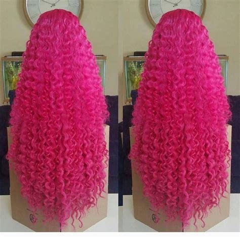 24 Dark Pink Lace Front Wig Lace Front Wig Heat Resistant Long Lace Wig