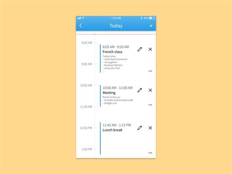 Daily Ui 071 Schedule By Odin Aerni On Dribbble