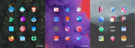 Layers Theme For Iphones Gives Icons A Colorful And Shapeless Appearance