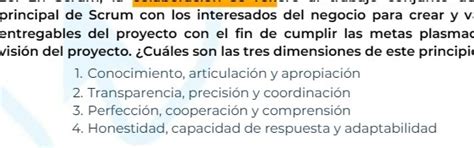 Solved Principal De Scrum Con Los Interesados Del Negocio Para Crear