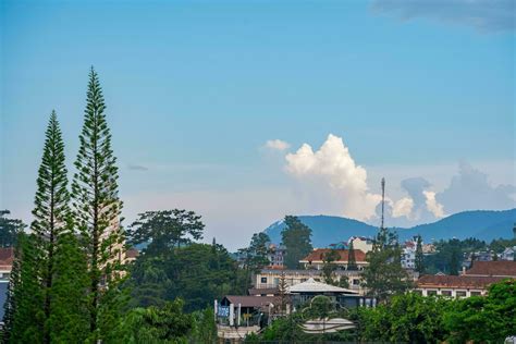 Da Lat Viet Nam 3 June 2023 View From Da Lat Market In The Morning