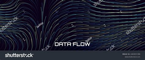 Digital Data Flow Lines Vector Background Stock Vector Royalty Free
