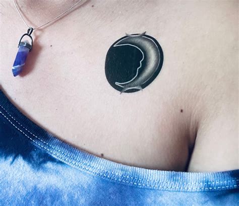 Crescent Moon Temporary Tattoo Etsy