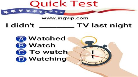 English Quick Test 001 Youtube