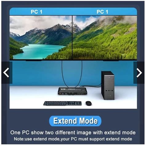 Dual Monitor HDMI KVM Switch 2x2 USB3 0 HDMI KVM Switch 2 In 2 Out 4K 60Hz 2x2 Mixed Display 2