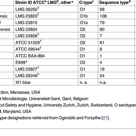 Wild Type Strains Used In The Zebrafish Embryo Infection Experiments
