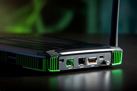 Premium AI Image Modern Highspeed Desktop WiFi Router For Secure Home Network And Hightech