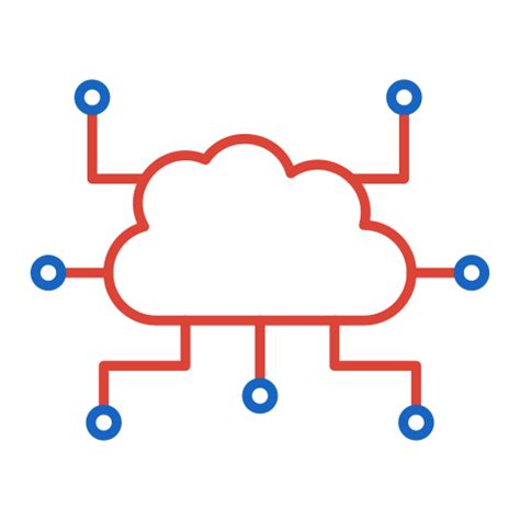 Icono De Datos En La Nube Generic Color Outline