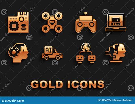 Set Autonomous Smart Car Creating Robot Robot For Maintenance Artificial Intelligence