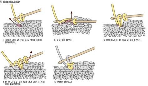 코바늘뜨기 기초 사슬뜨기 긴뜨기 짧은뜨기 네이버 블로그