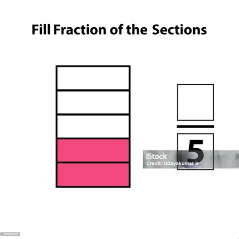 Fraction Of The Divided Into Slices Fractions For Vector Flat Outline