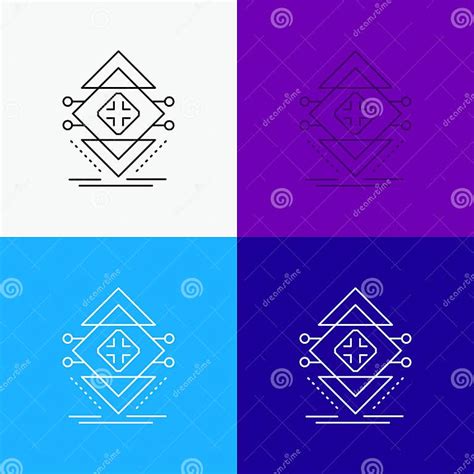computing data infrastructure science structure icon over various