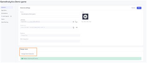 Event Collection Status GameAnalytics Documentation