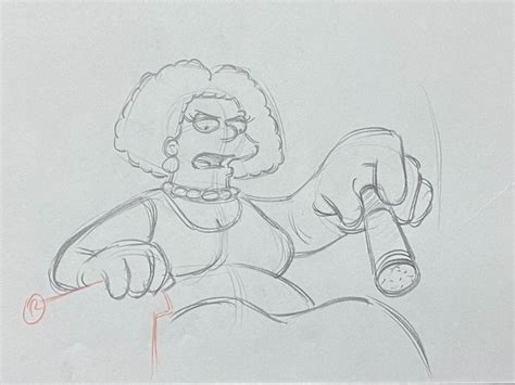 The Simpsons Original Drawing Of Selma Bouvier Catawiki