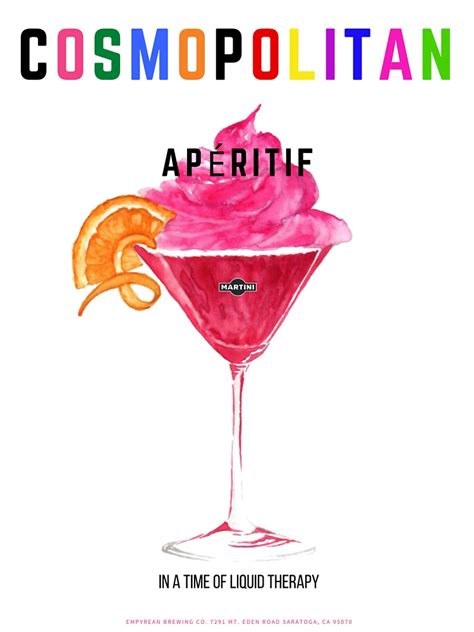Cosmopolitan Cocktail Aperitif Alcoholic Bar Beverages Vintage