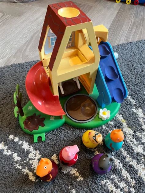 PEPPA PIG WEEBLES Wind Wobble Playhouse Bundle 5 Figure 28 50