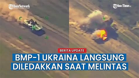 Pasukan Terjun Payung Rusia Ledakkan BMP 1 Ukraina Hingga Hangus