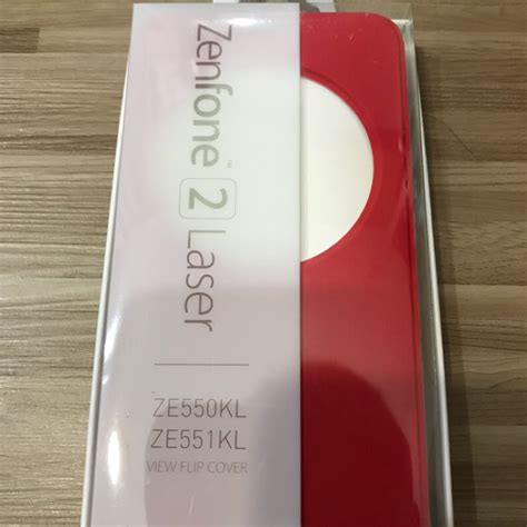 Asus Zenfone2 Ze550kl Ze551kl 55吋透視原廠皮套 紅） 蝦皮購物