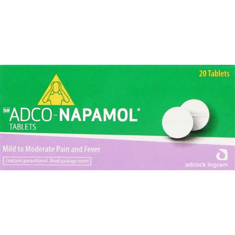 Adco Napamol Tablets 20 Tablets Clicks