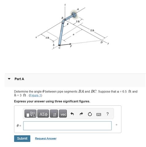 [solved] Determine The Angle Between Pipe Segments Ba And
