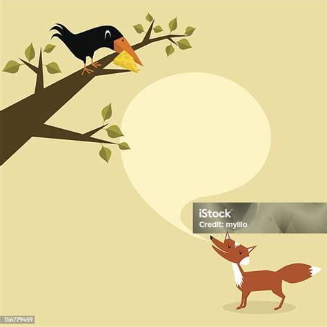 Fox 까마귀 파트 1 까마귀에 대한 스톡 벡터 아트 및 기타 이미지 까마귀 이야기하기 여우 Istock