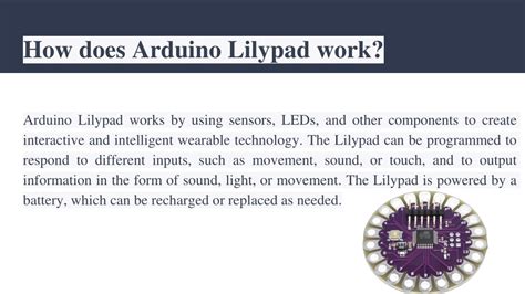 Ppt Arduino Lilypad A Beginners Guide To Wearable Electronics