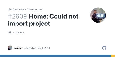 home could not import project · issue 2609 · platformio platformio