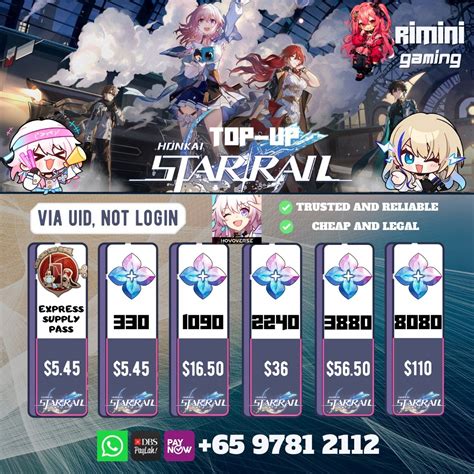 Honkai Star Rail Shards Uid Top Up Video Gaming Gaming Accessories