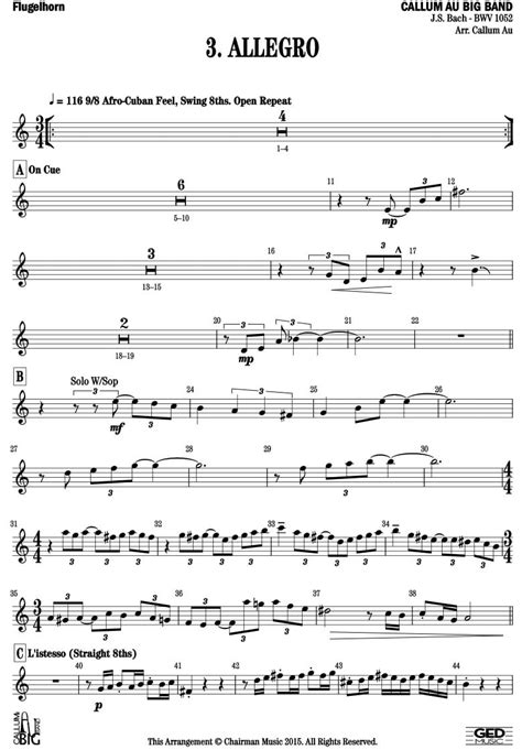 Bach Keyboard Concerto Mvt 3 Callum Au Music