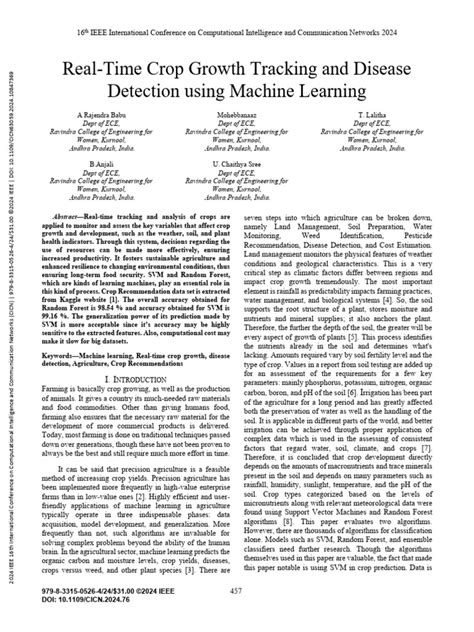 Real Timecropgrowthtrackinganddiseasedetectionusingmachine
