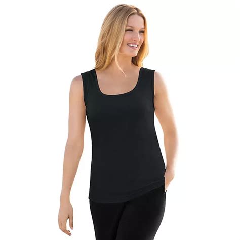 Woman Within Womens Plus Size Rib Knit Tank
