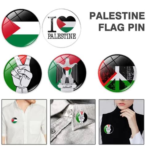 Palestine Palestinian Flag Pin Badge Lapel Free Palestine Enamel Brooch