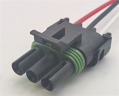 Assembled Delphi Weather Pack 3 Pin Sealed Prewired Connector Kit Male