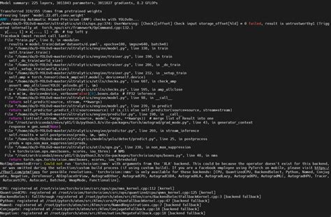 【成都aicc】【pytorch迁移训练】yolov8迁移训练，报错：notimplementederror Could Not Run