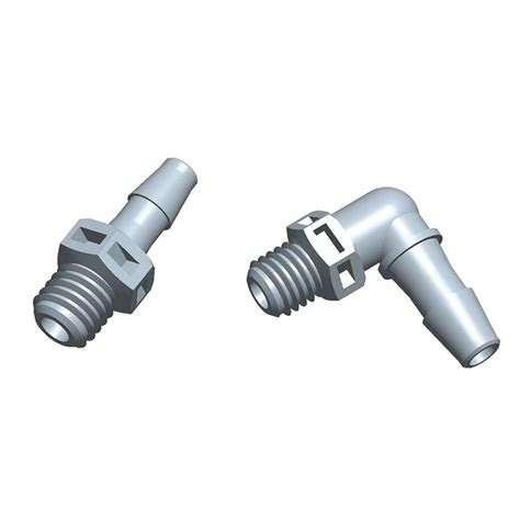 Plastic 10 32unf1 4 28unf M5 M6 Male Thread Hose Barb Adapter Straight