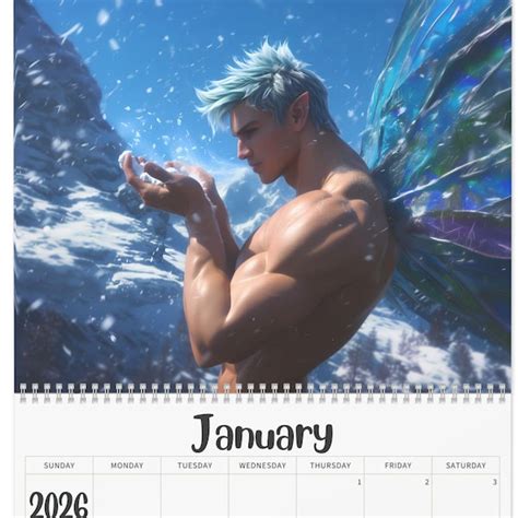 2026 Male Calendar Etsy