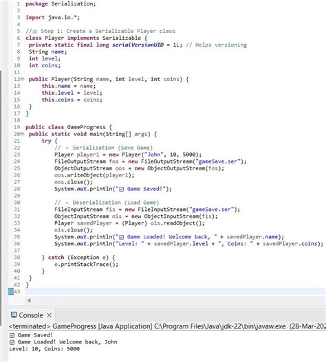 Java Serialization Deserialization Javadevelopment